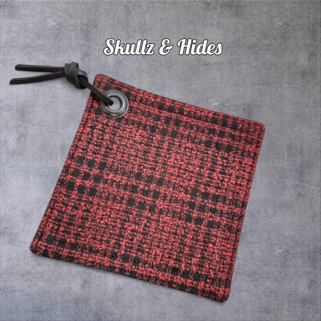 Luxury EDC Pocket Hank Red & Black Vintage Italian Boucle Wool 5x5 - Etsy