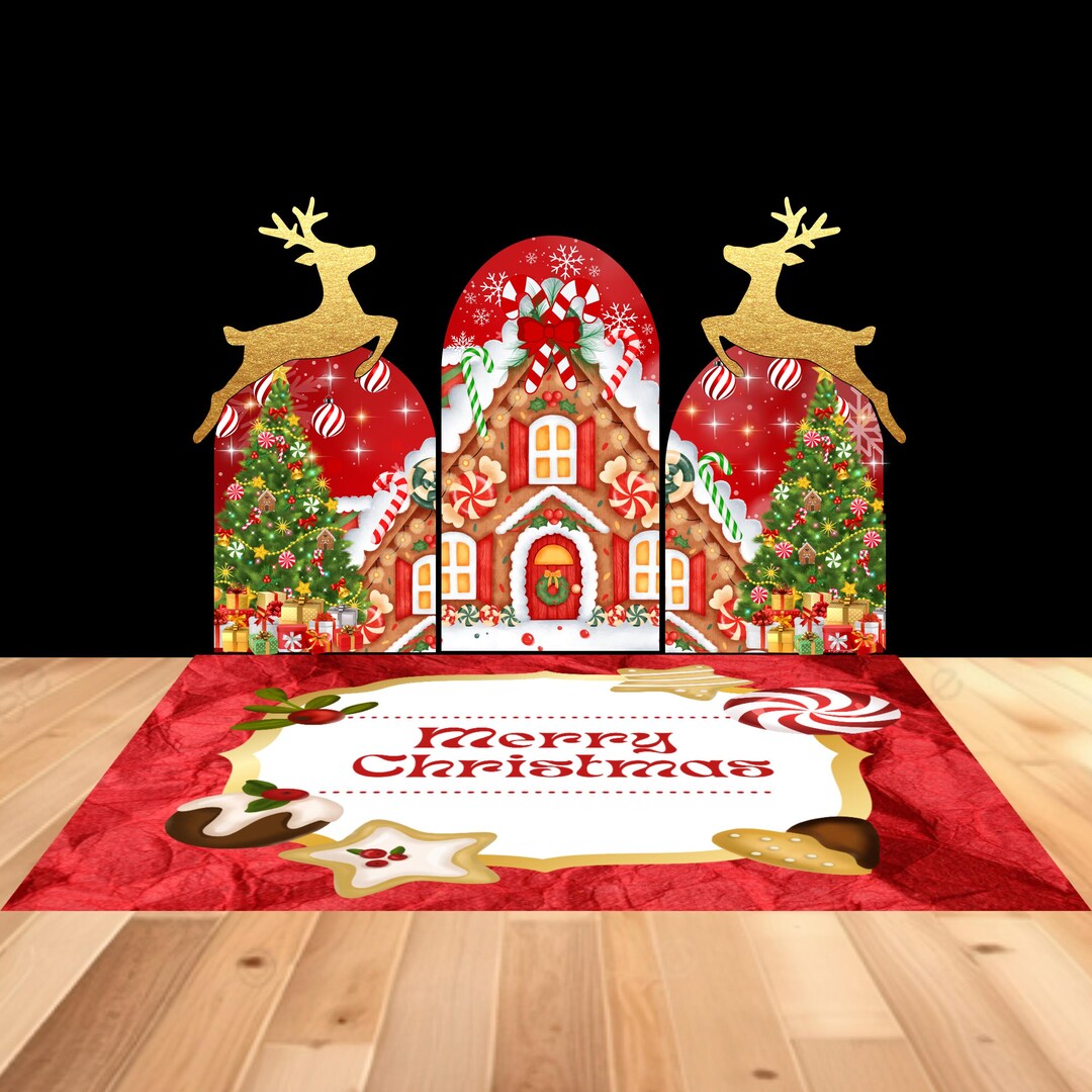 Candy Cane Lane Christmas Party Decor Bundle – Editable Digital ...