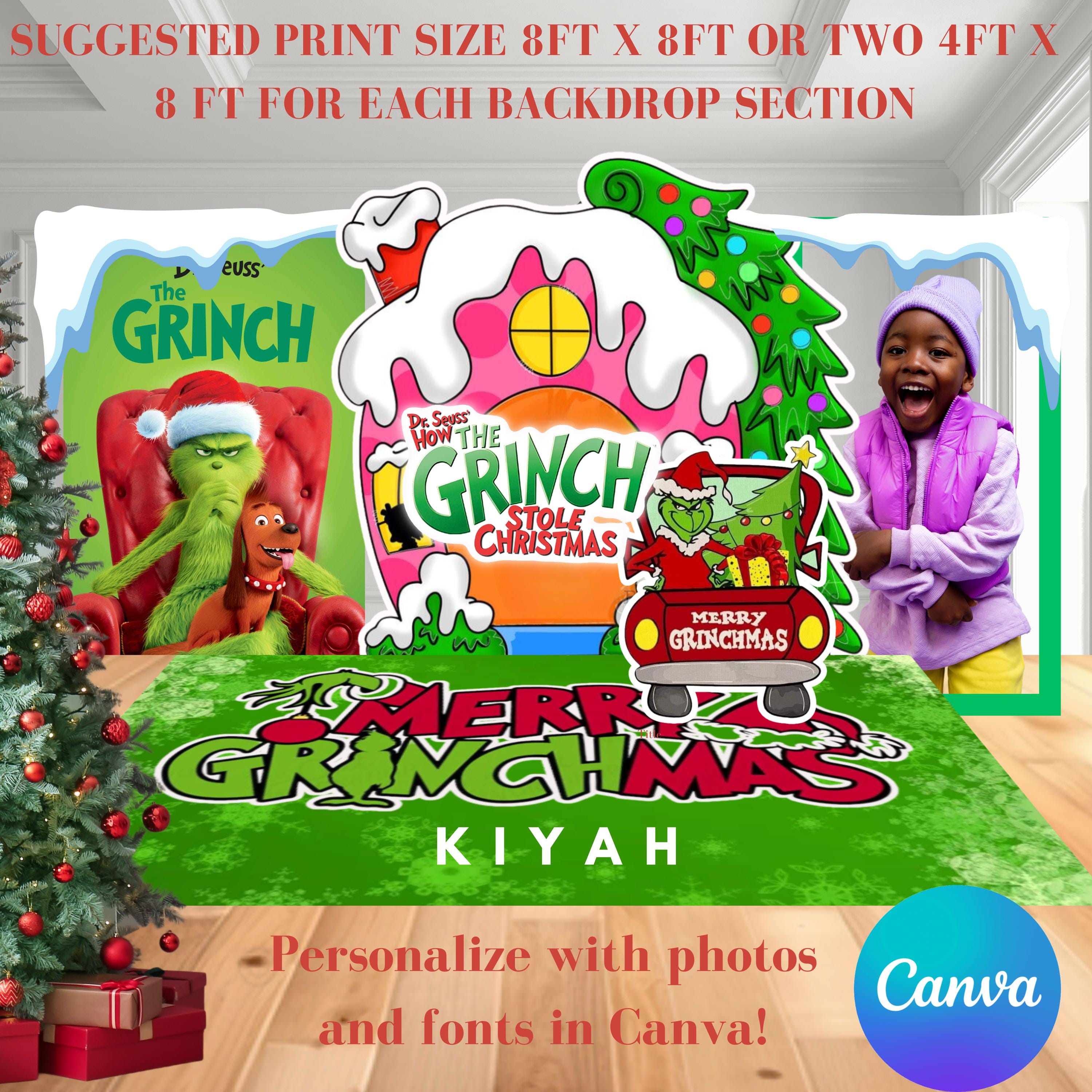 Grinch Holiday Party Digital Template Bundle – DIY Kids Event (canva ...