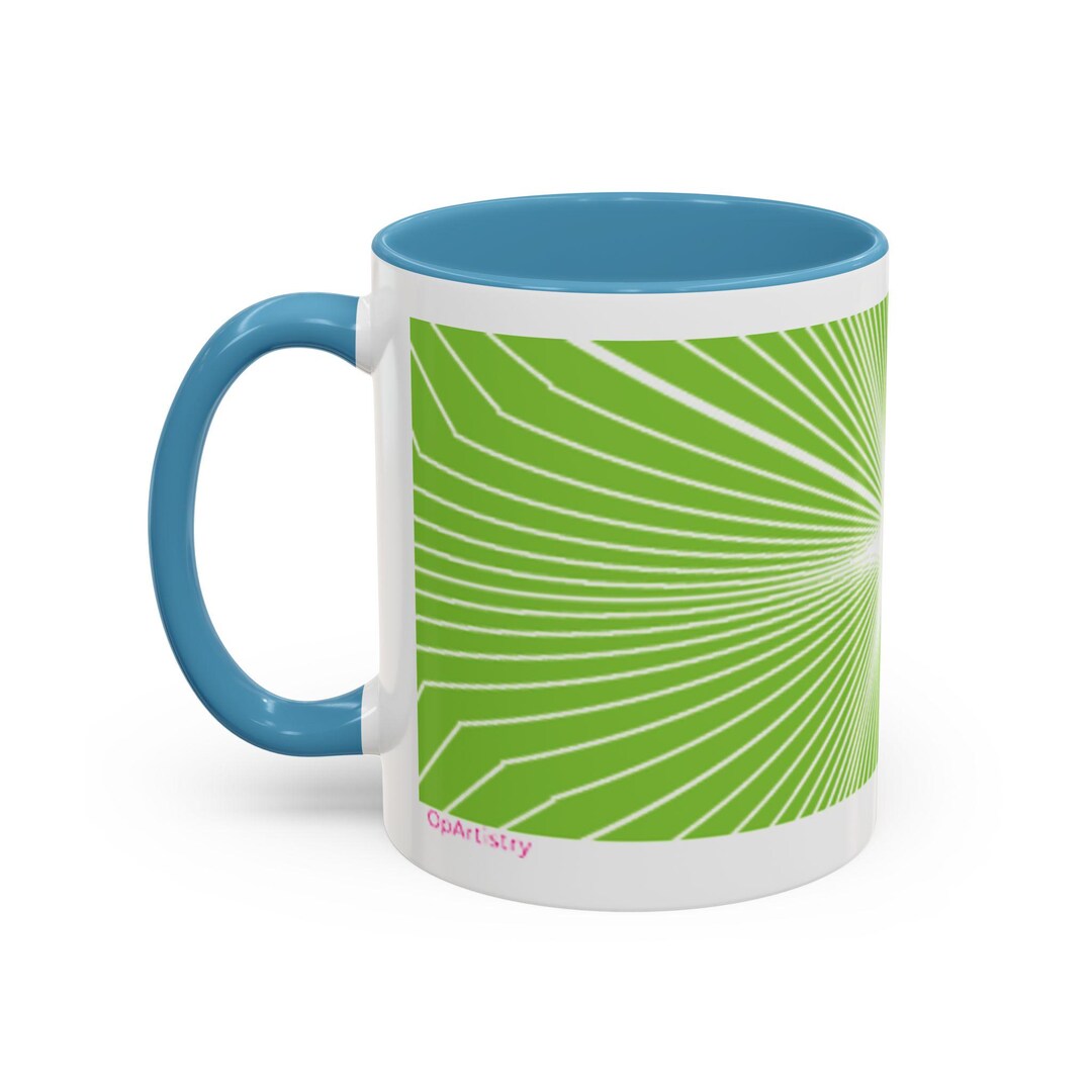 Psychedelic Op Art Coffee Mug, Colorful Ceramic, DARK STAR Design - Etsy