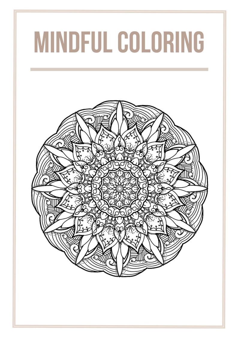 50 Mindfulness Coloring Pages | Printable Digital Download - Etsy Australia