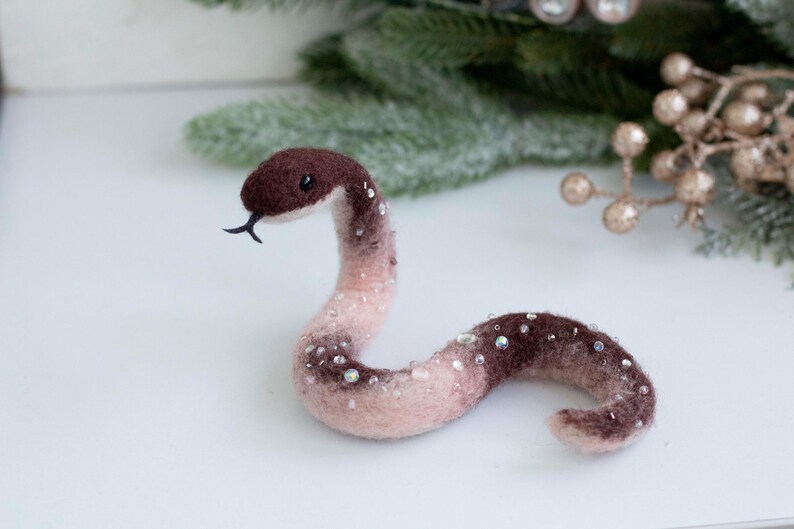 Handmade Felted Snake – Symbol of the Year - Needle Felted Snake - Etsy