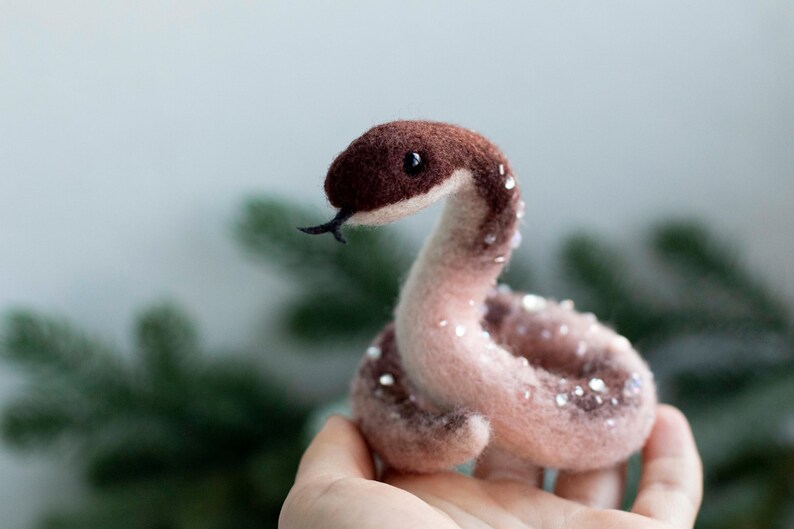 Handmade Felted Snake – Symbol of the Year - Needle Felted Snake - Etsy