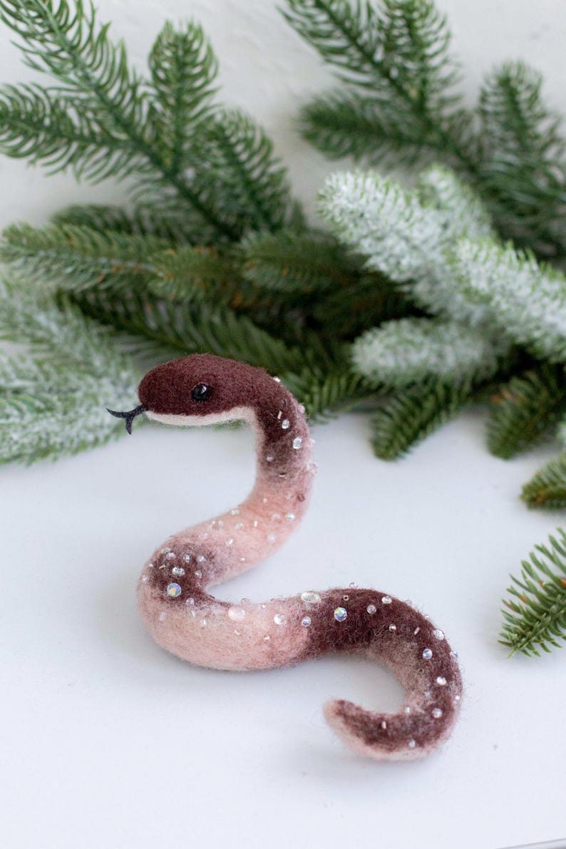 Handmade Felted Snake – Symbol of the Year - Needle Felted Snake - Etsy