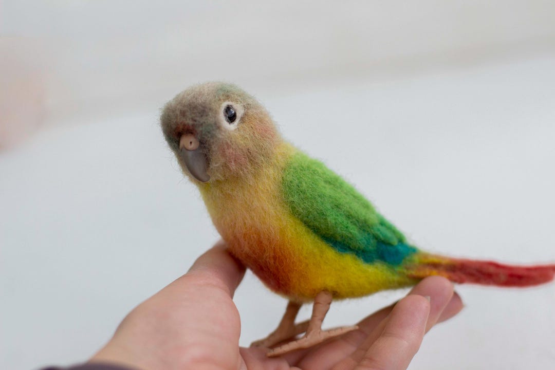 Personalized Felted Parrot – Custom Parrot Sculpture – Handmade Parrot ...