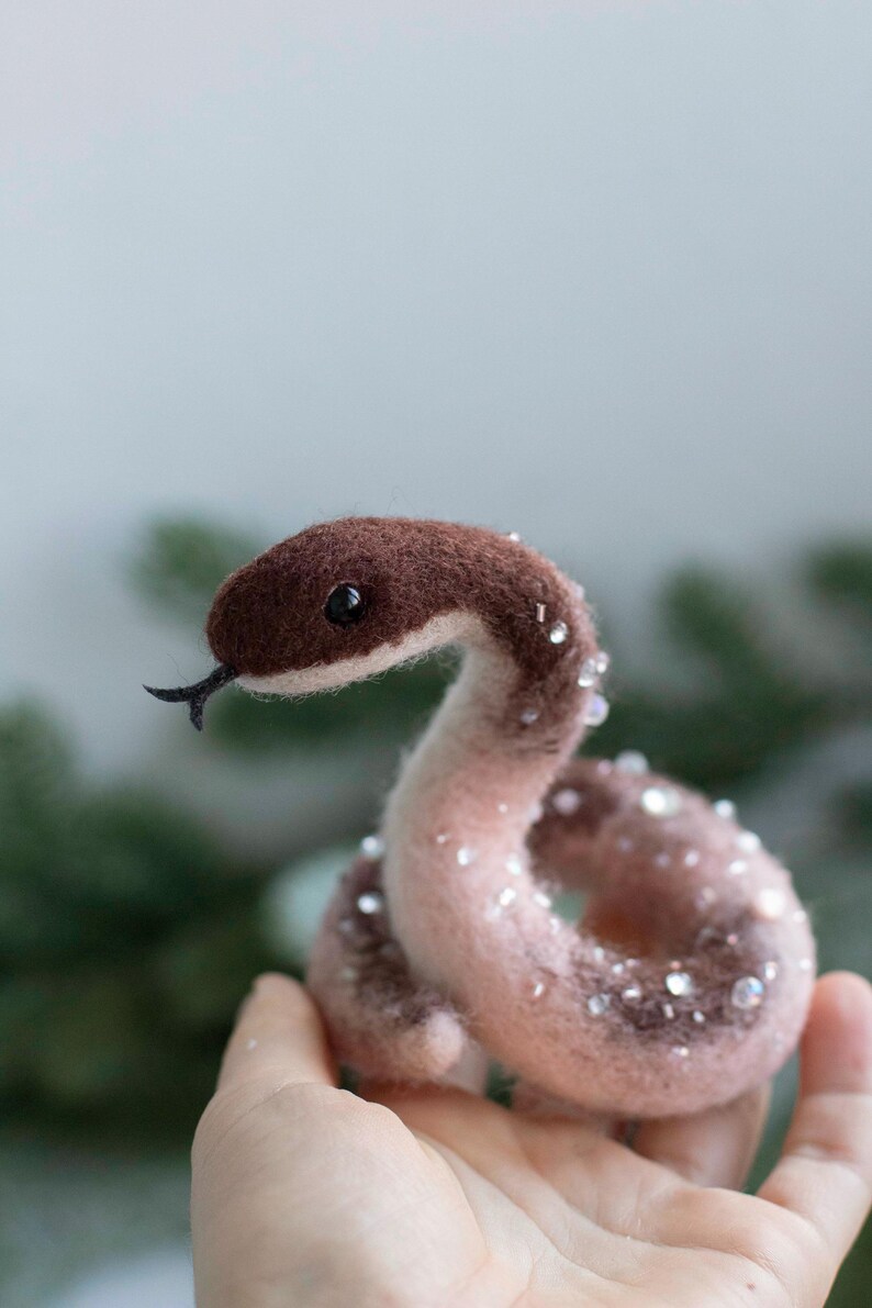 Handmade Felted Snake – Symbol of the Year - Needle Felted Snake - Etsy