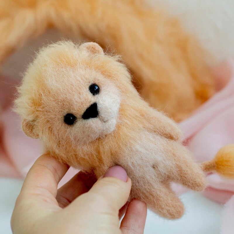 Needle Felted Lion - Etsy