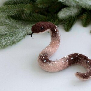 Handmade Felted Snake – Symbol of the Year - Needle Felted Snake - Etsy