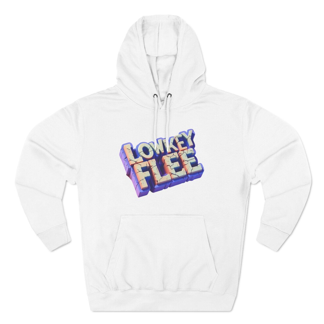 Fleece Hoodie Lowkey Flee Logo 3D Design - Etsy