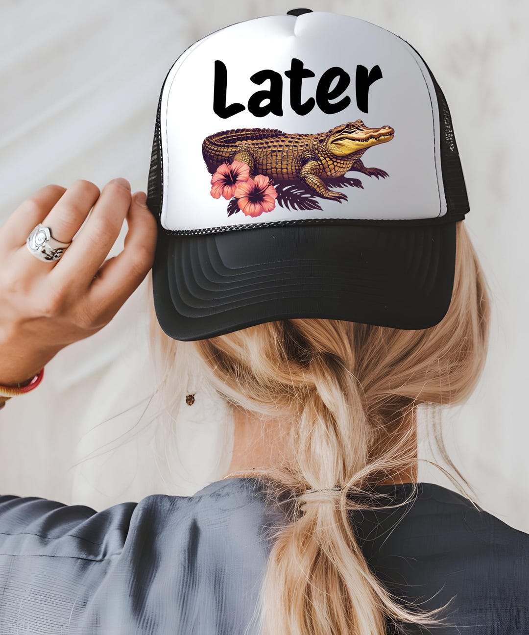 Later Gator Trucker Hat, Unhinged Hat, Funny Trucker Hat, Womens ...