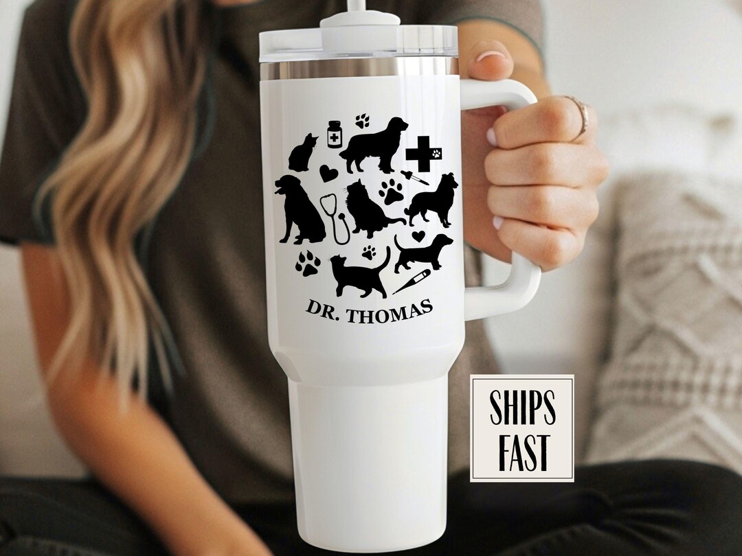 Veterinarian Tumbler 40 Oz With Lid and Straw, Vet Mug, Vet Cup, Vet ...