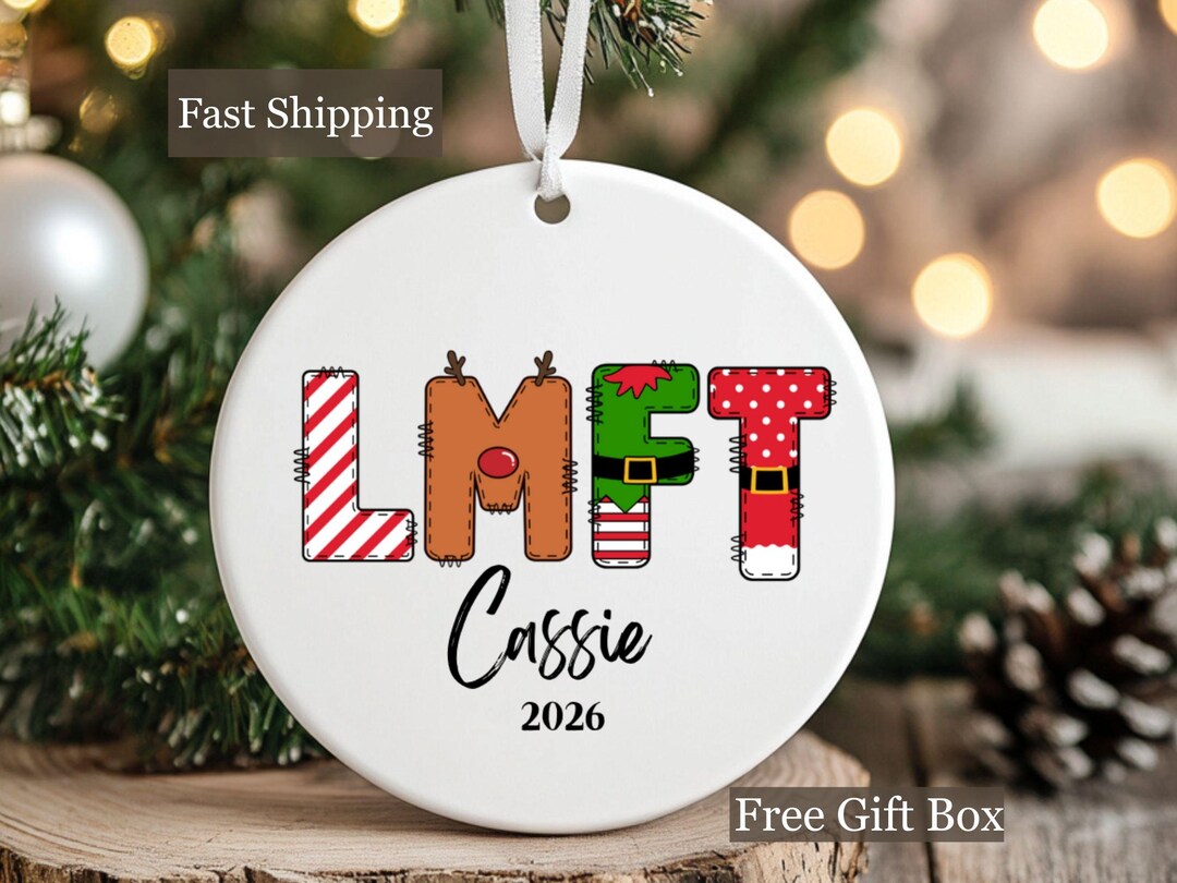 LMFT Christmas Ornament, Licensed Marriage and Family Therapist ...