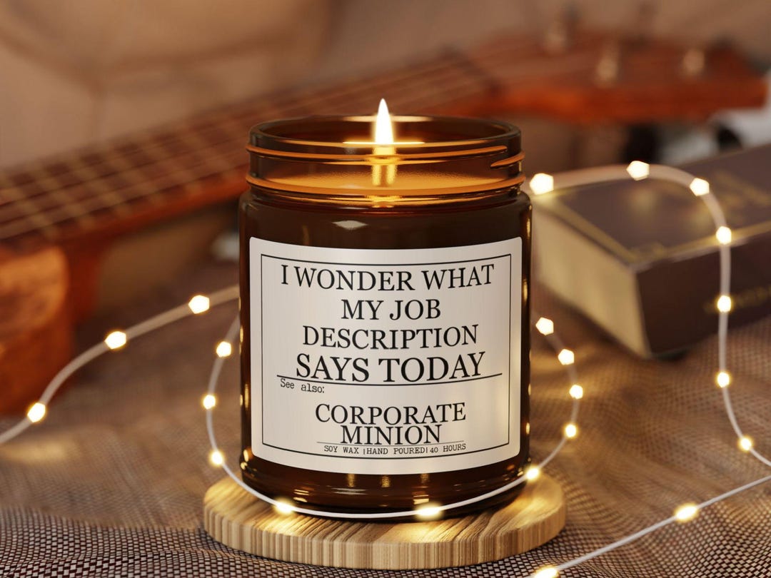 Funny Coworker Candle, Work Humor Gift, Secret Santa Gift, White ...
