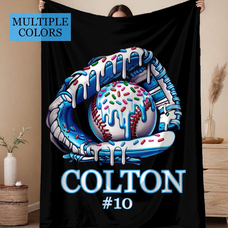 Softball Drip Throw - Etsy