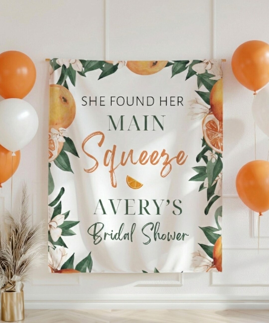 She Found Her Main Squeeze Bridal Shower Banner, She Found Her Main ...