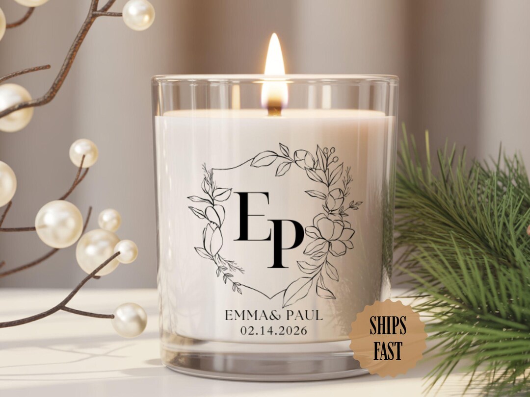 Custom Couples Candle, Personalized Couple Anniversary Candle ...