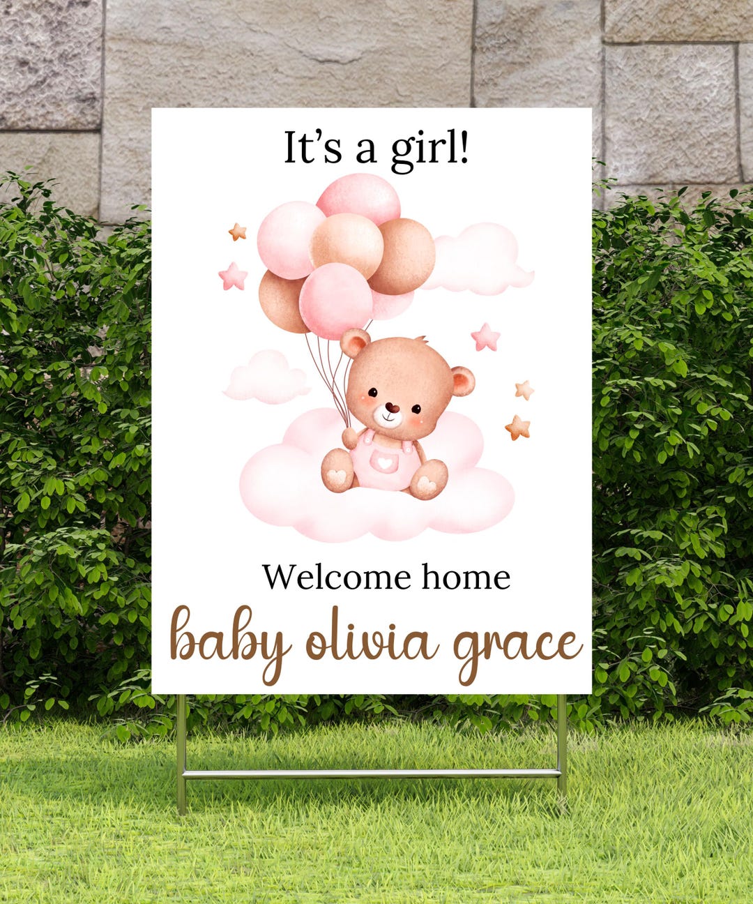 It's a Girl Yard Sign It's a Boy Yard Sign, New Baby Announcement ...