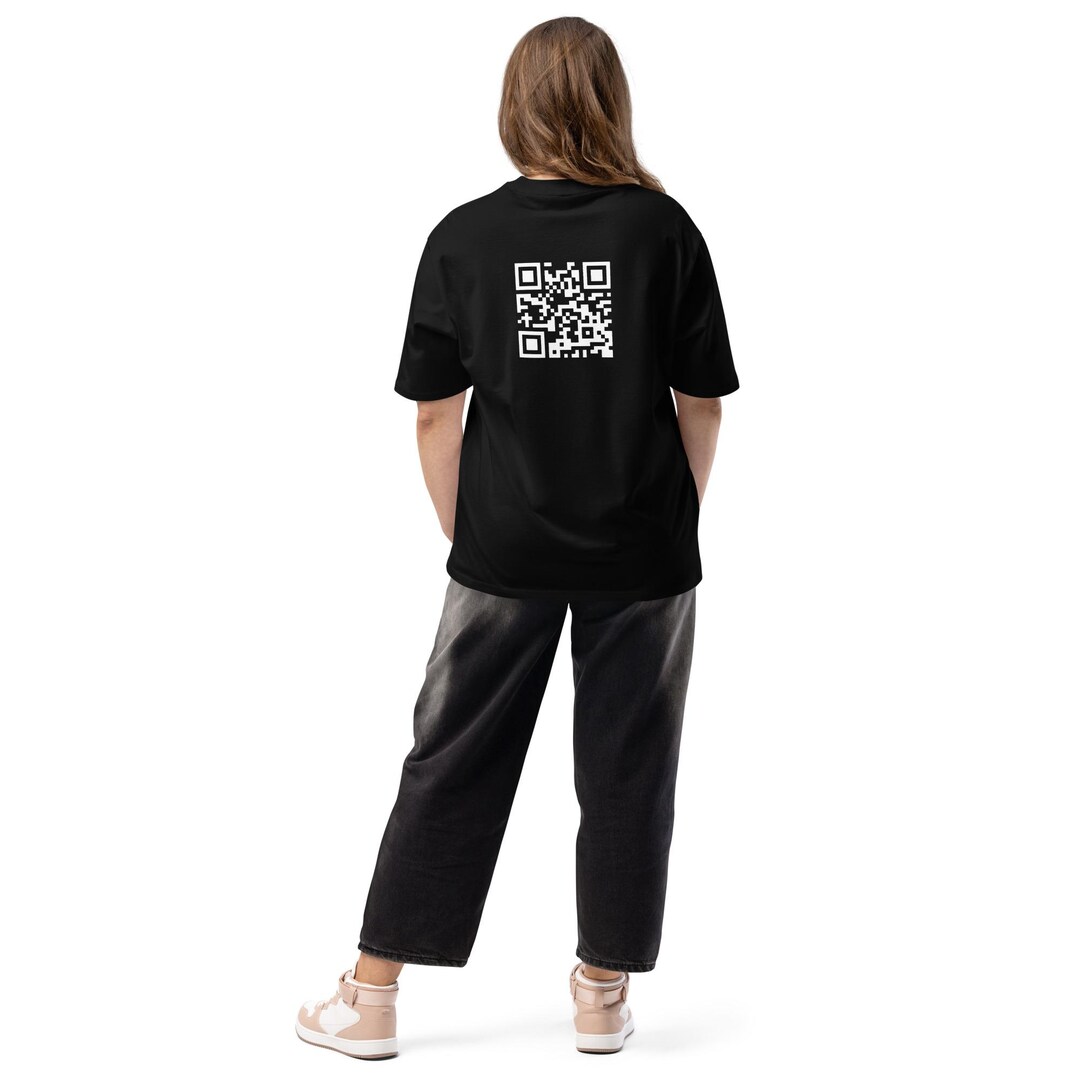 Heavy Oversized T-shirt QR Code jesus Loves You Bible God - Etsy