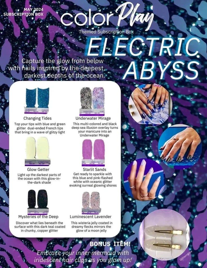 Color Street Subscription Box - Electric Abyss May 2024 - Etsy