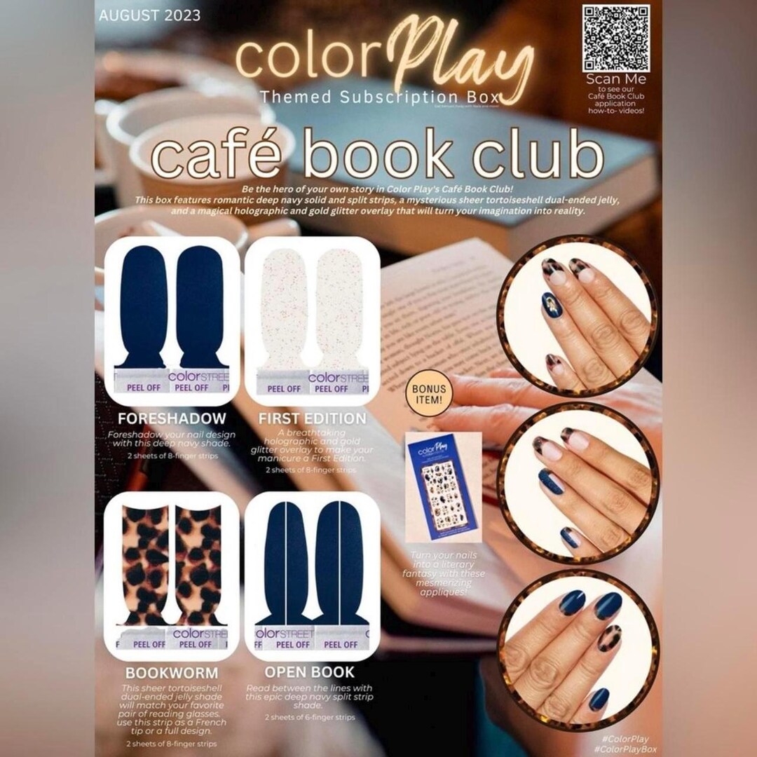 Color Street Subscription Box - Cafe Book Club August 2023 - Etsy