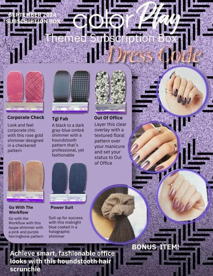 Color Street Subscription Box - Dress Code September 2024 - Etsy