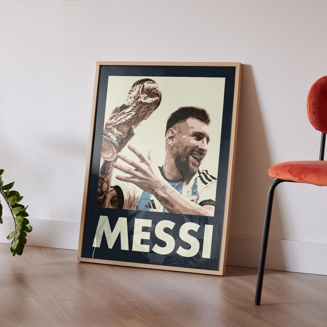 Lionel Messi World Cup Printable Art, Inter Miami, Argentina, Gifts for ...