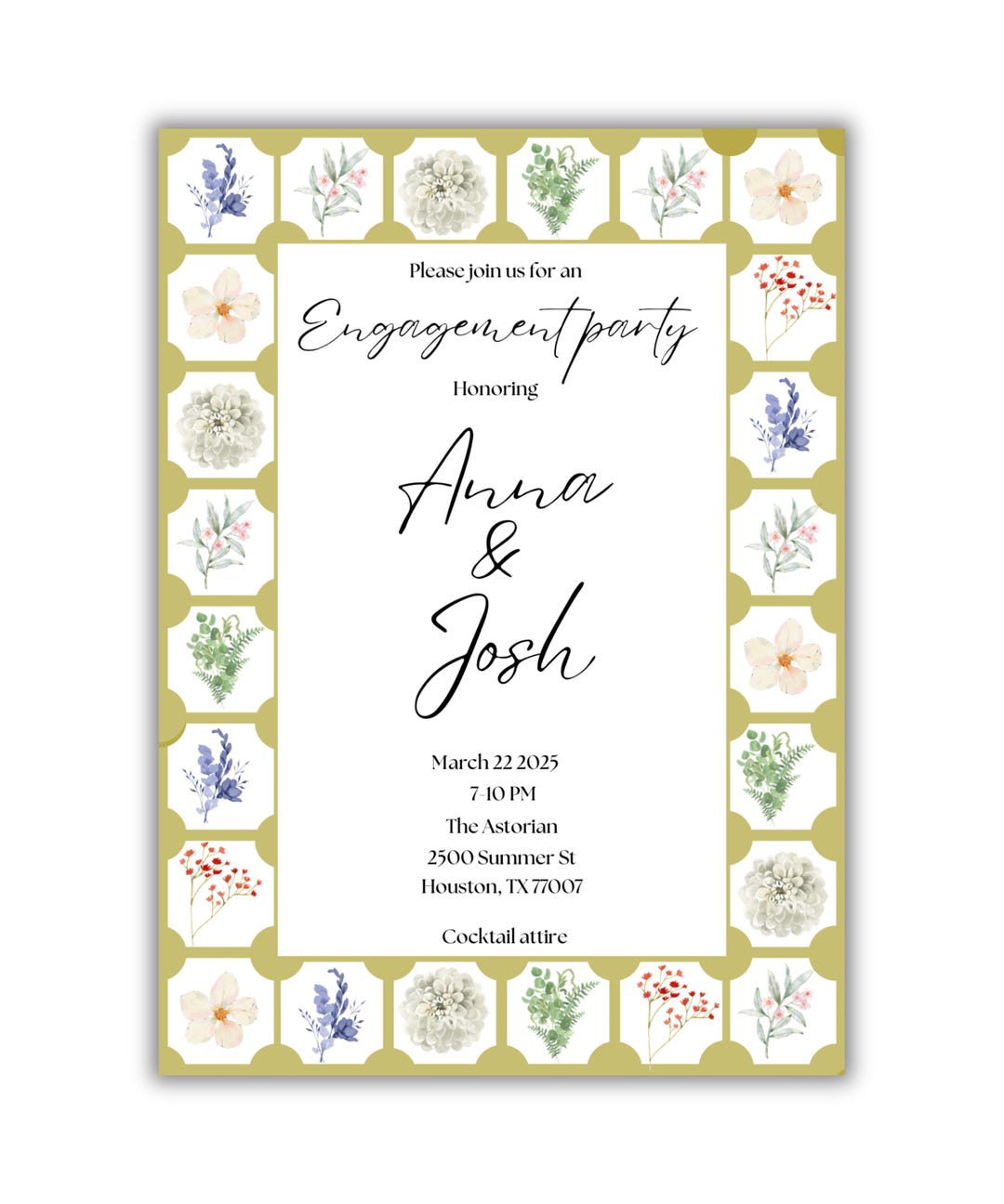 Floral Crest Monogram Custom Bridal Shower Invitation // Bridal Shower ...