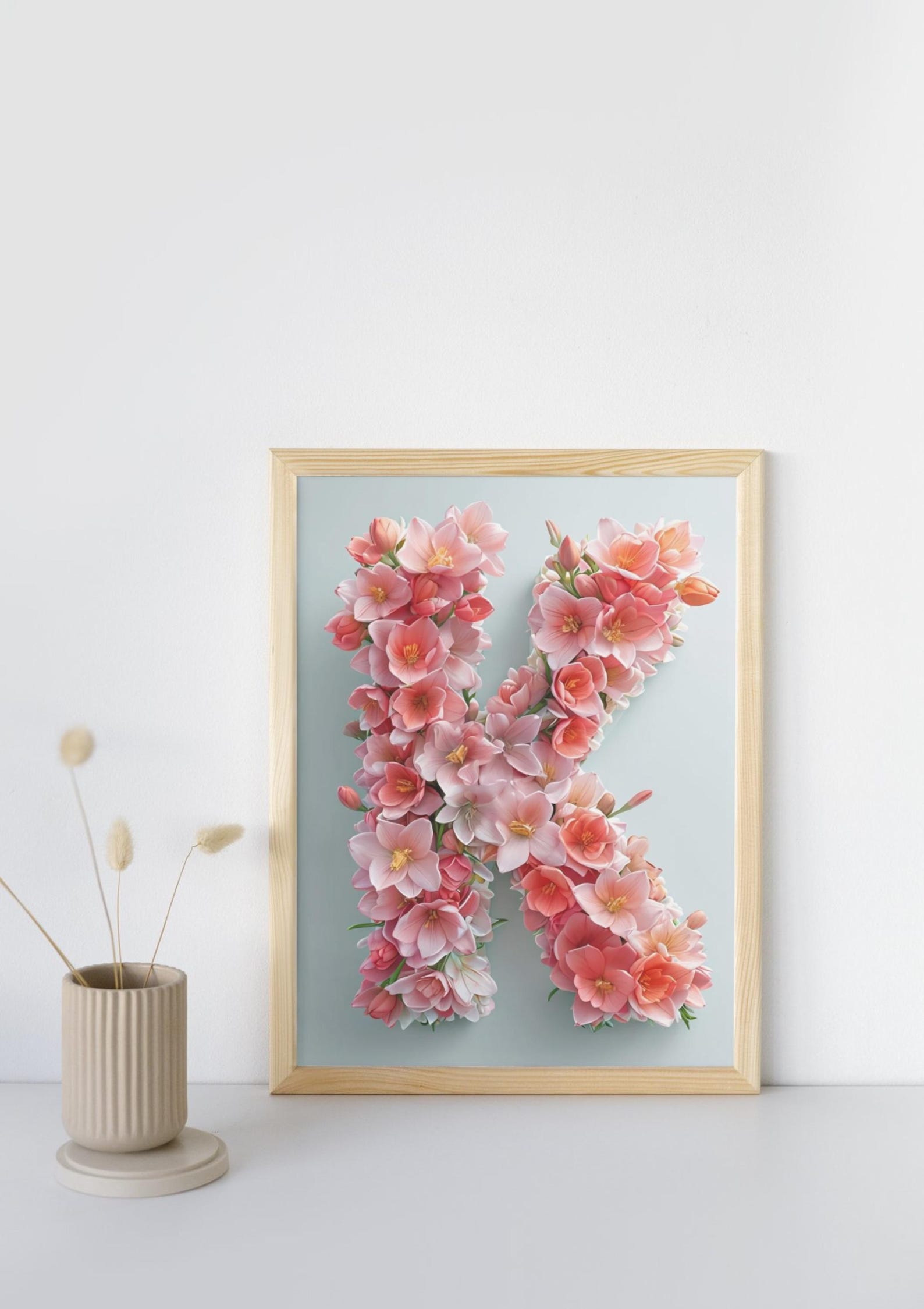 Floral in Bloom Kaffir Lily, Alphabet Letters in Digital Download ...