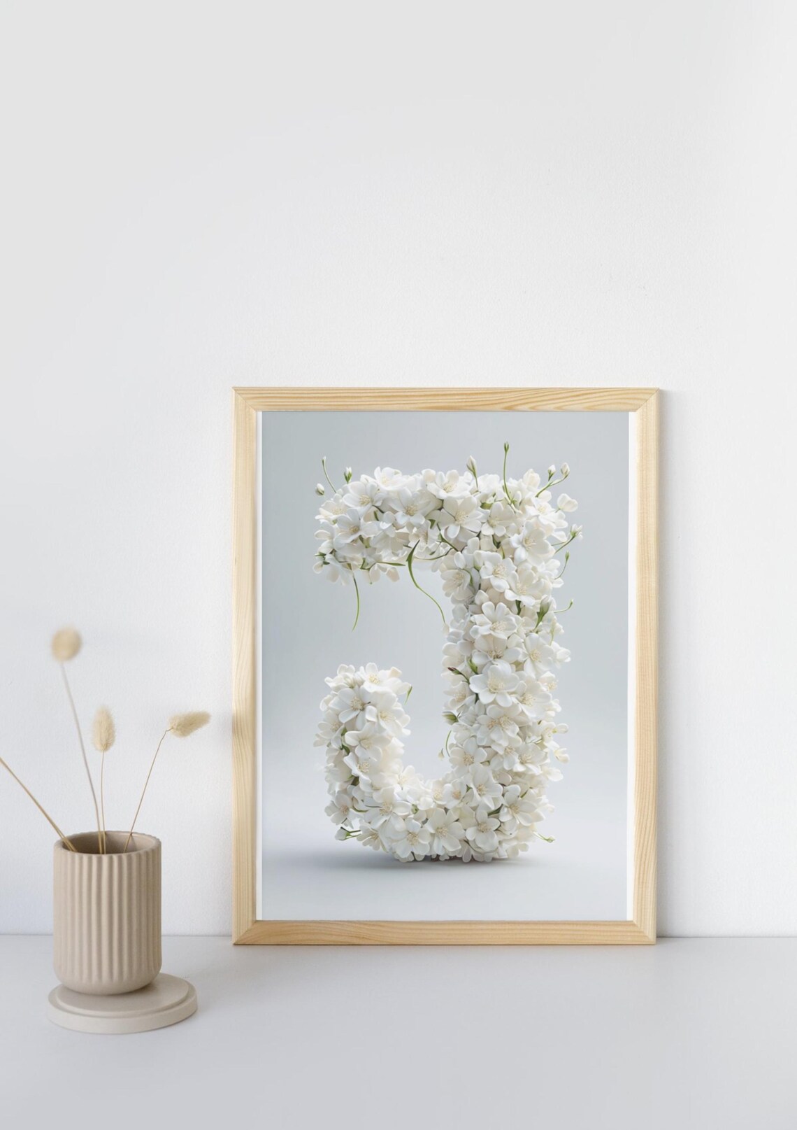 Floral in Bloom Jasmine, Alphabet Letters in Digital Download, Letters ...