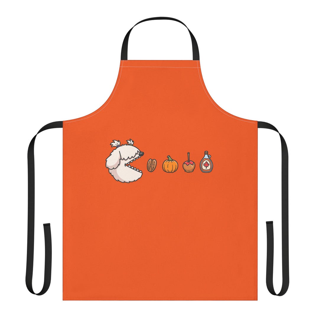 Apron, Sheepdog Pac Man Fall Autumn Cute Kitchen Cooking Bib, 5-color ...