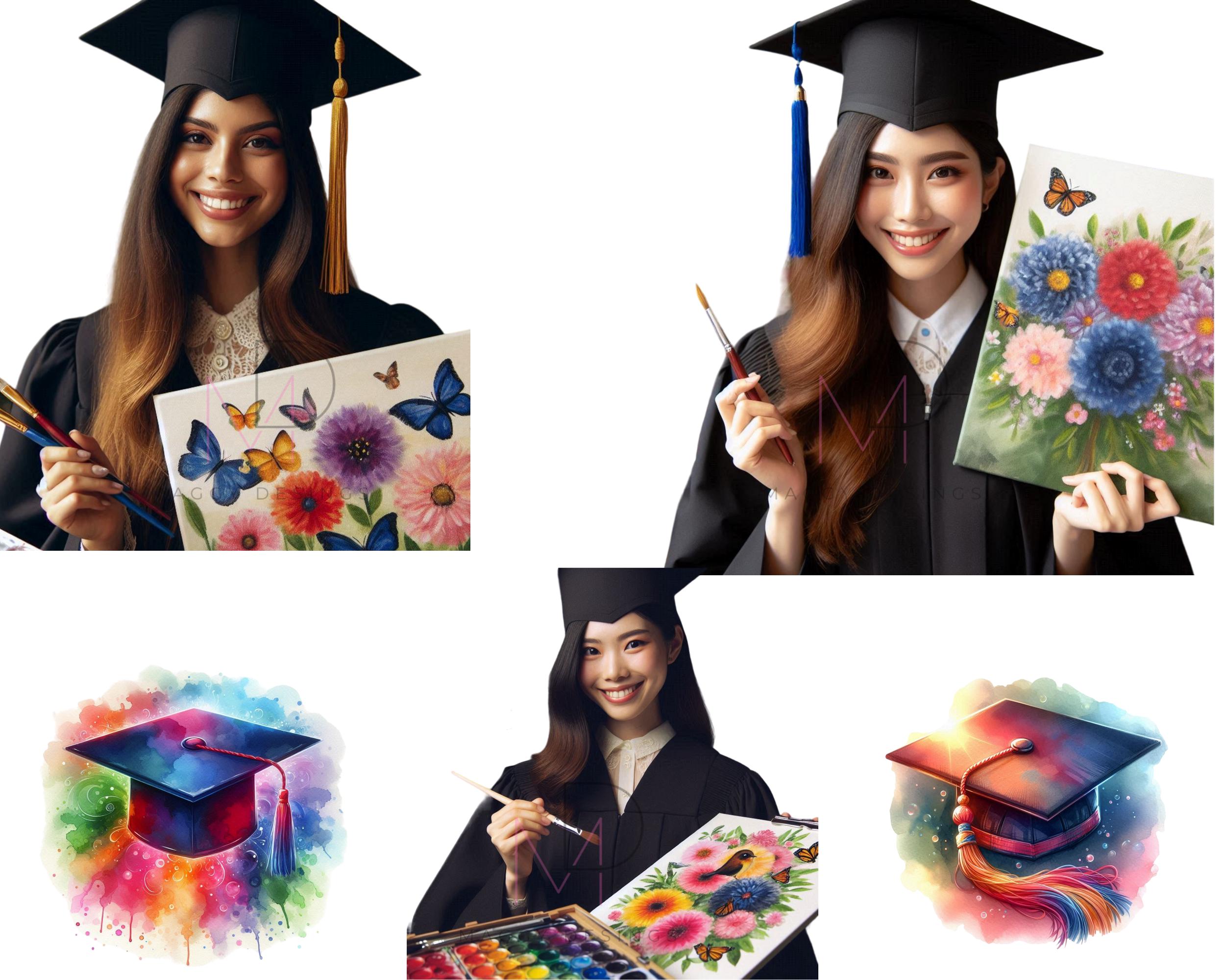 30 Graduation Watercolor Png, Graduation, Graduation Clipart ...