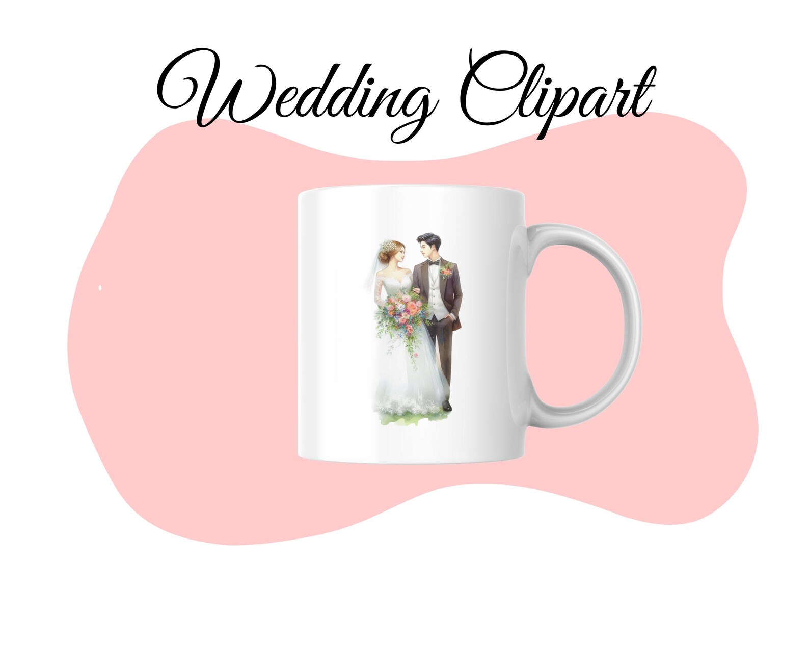 23 Bride and Groom Clipart, Wedding Day PNG, Marriage, Just Married ...