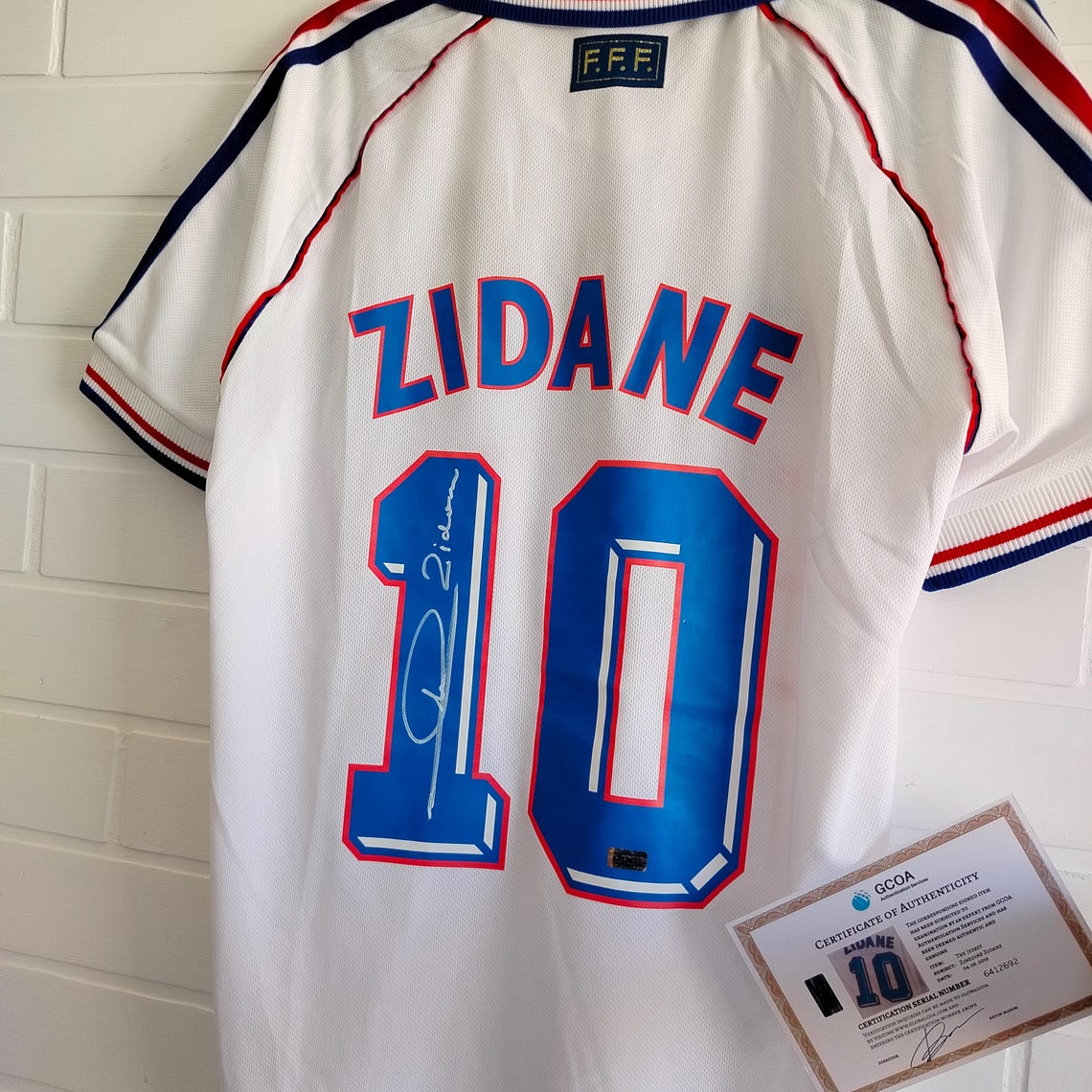 Zinedine Zidane Hand Signed 1998 World Cup France Soccer Jersey With ...