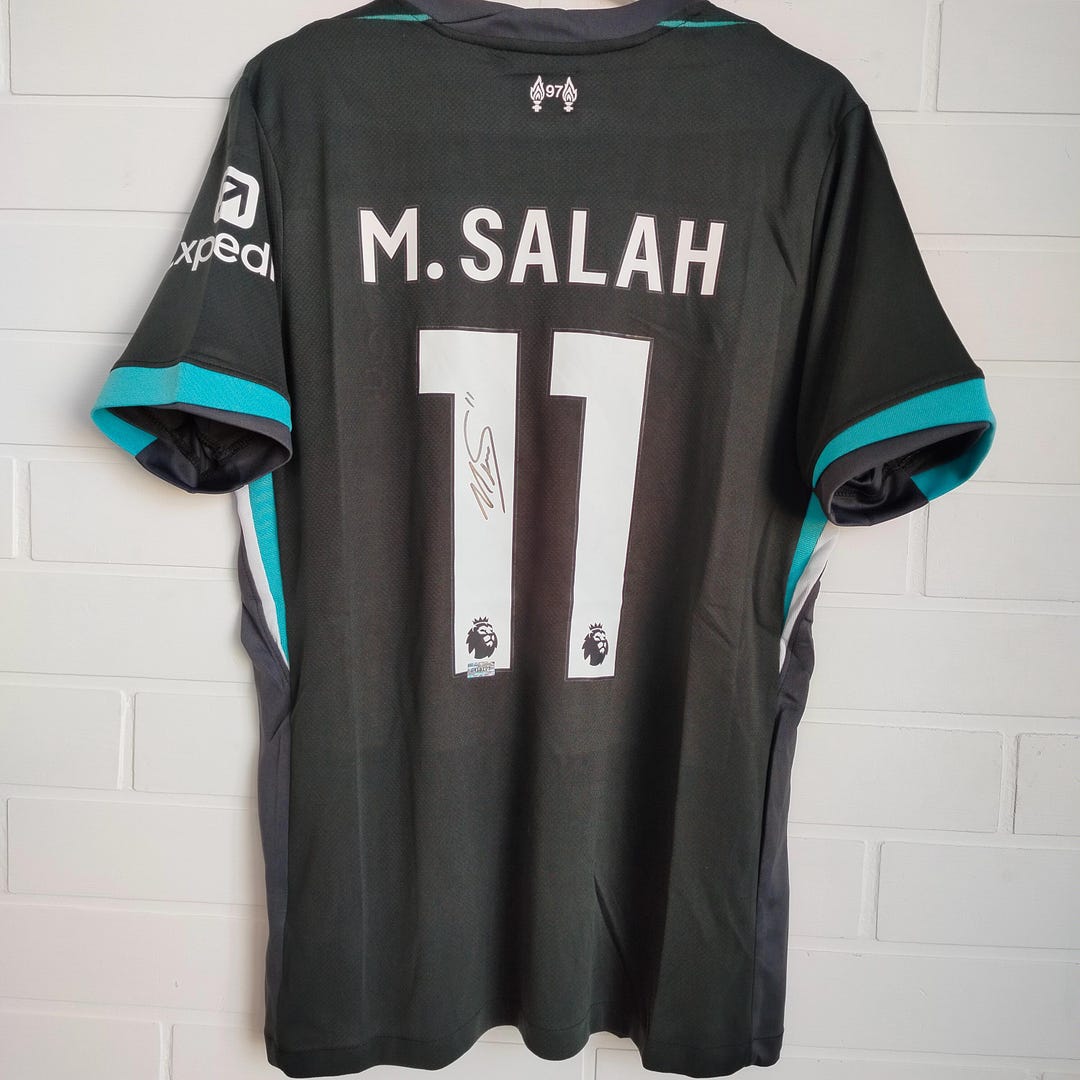 Mohamed Salah 11 Signed Autographed Liverpool FC Jersey With COA - Etsy