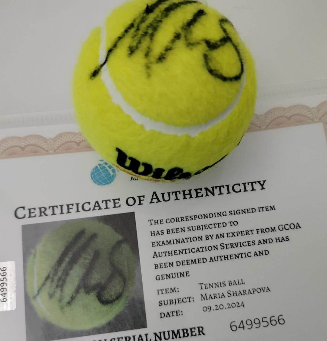 Maria Sharapova Signed Autographed Wilson US Open Tennis Ball With COA ...