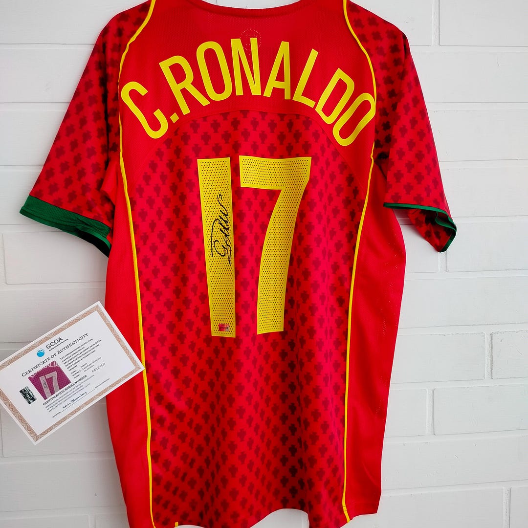 Cristiano Ronaldo CR7 Signed Autographed 2006 Portugal Soccer Jersey ...