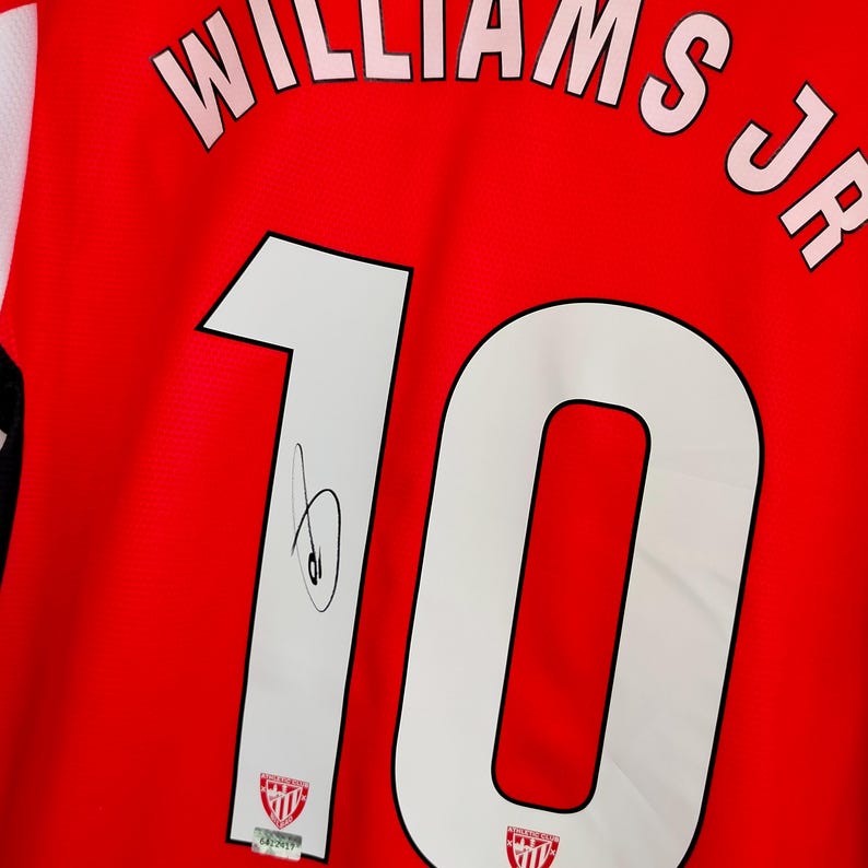 Nico Williams Jr #10 Signed Autographed Athletic Bilbao Soccer Jersey ...