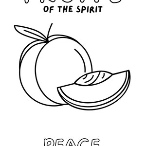 Fruit of the Spirit Coloring Pages for Children, Faith Based ...