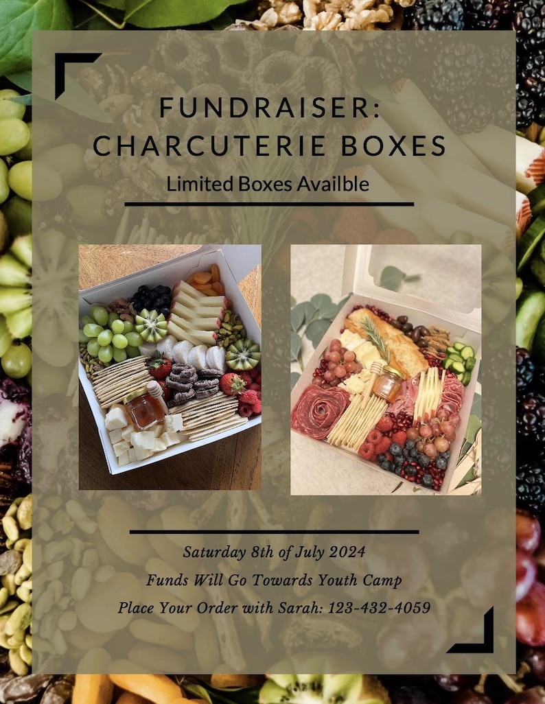 Charcuterie Board for Sale Flyer - Etsy