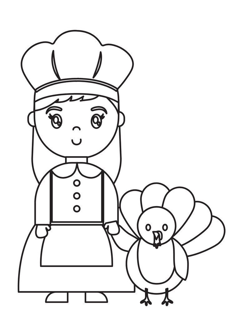 Thanksgiving Coloring Pages for Kids - Etsy