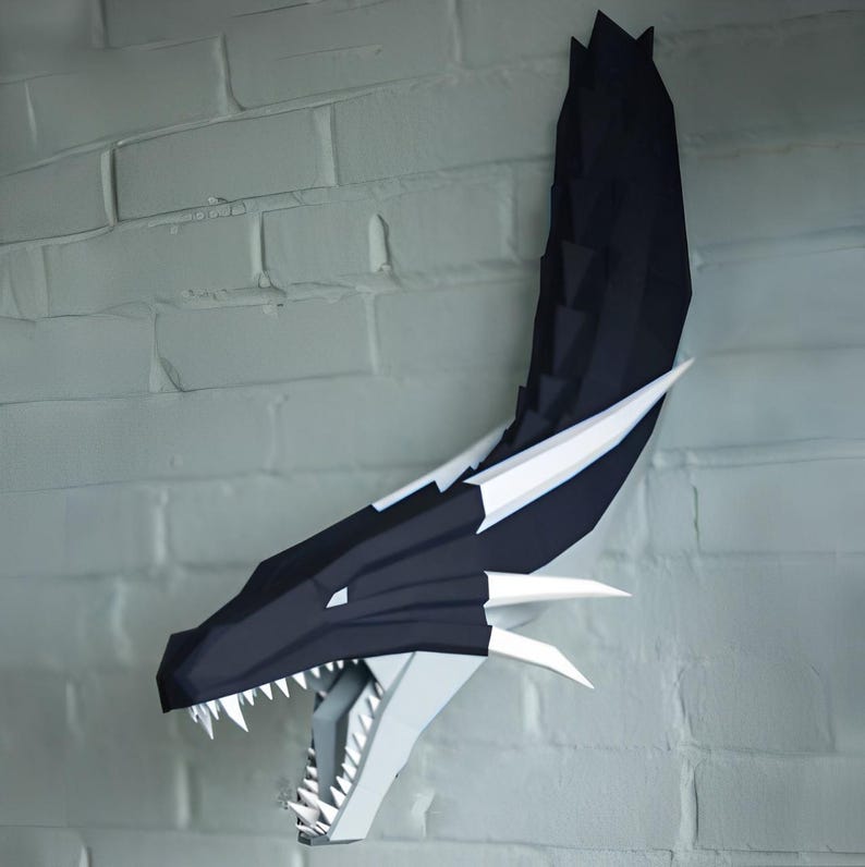 Papercraft Dragon Duo, Digital Model, PDF Download, 3D Low Poly ...