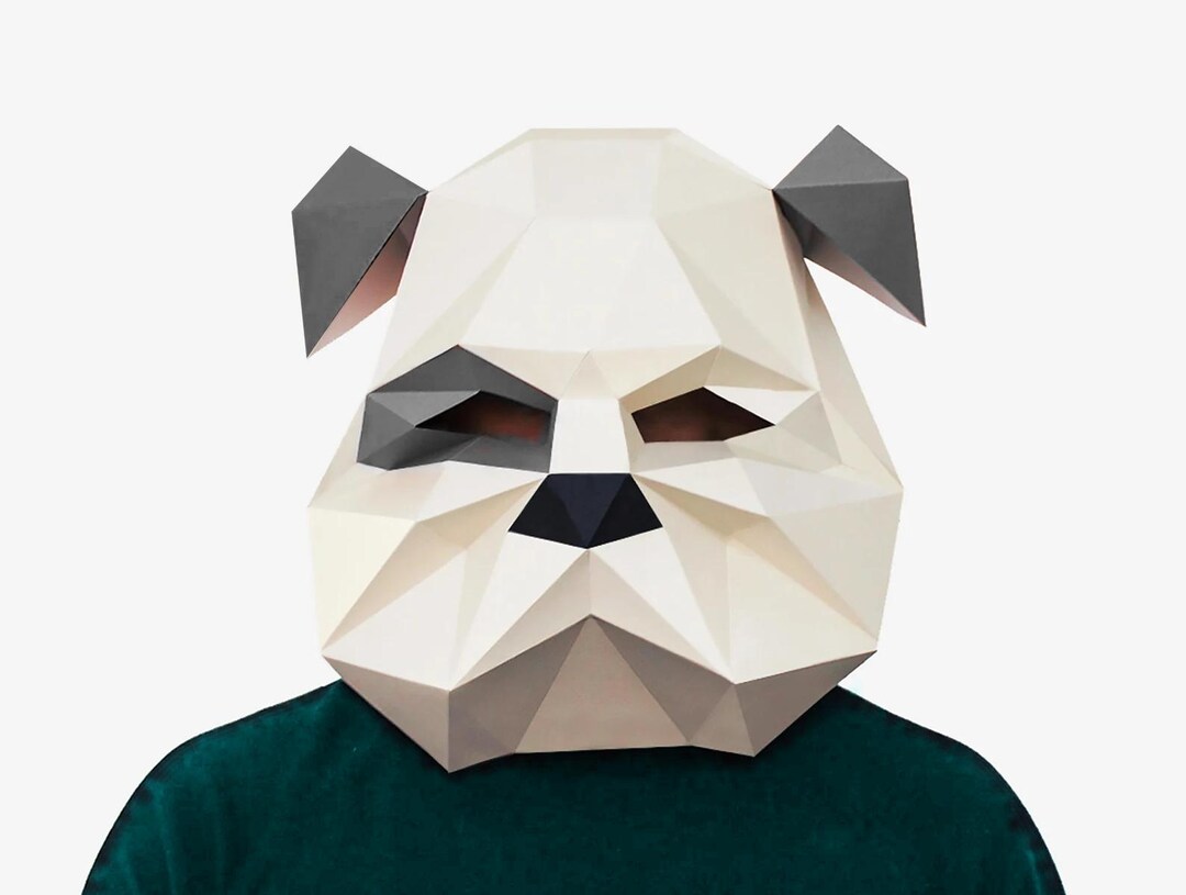 Model Mask Bulldog, Dog Mask, Paper Craft Template, Printable Animal ...