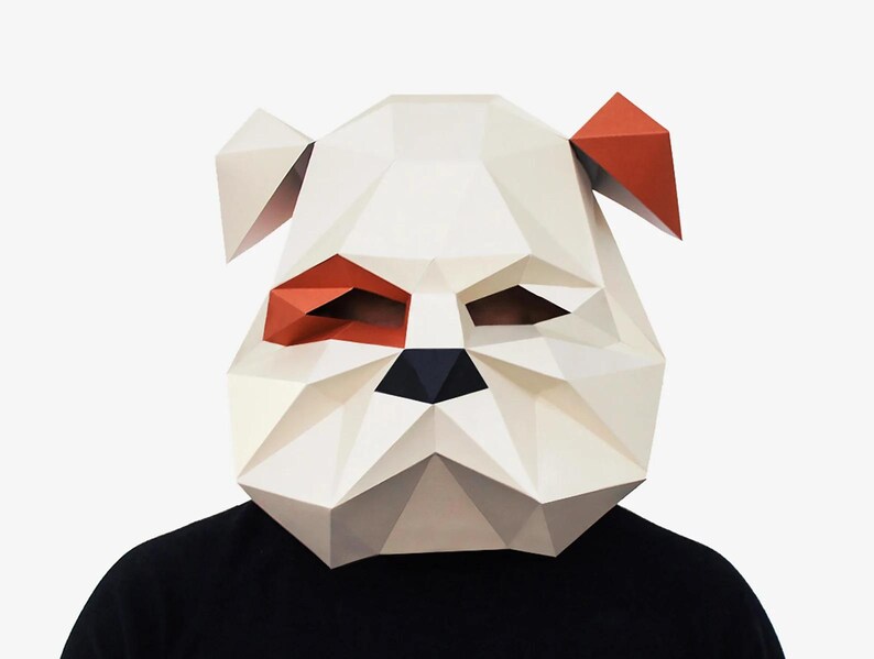 Dog Mask Papercraft Template | Printable Animal DIY Mask | Halloween ...