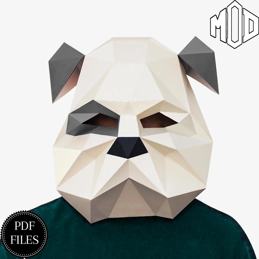 Dog Mask Papercraft Template | Printable Animal DIY Mask | Halloween ...