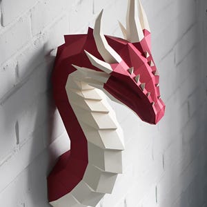 Papercraft Dragon Duo, Digital Model, PDF Download, 3D Low Poly ...