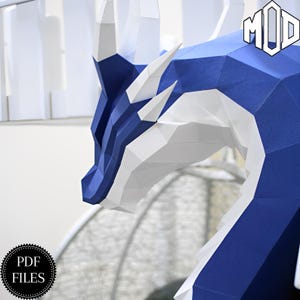 Papercraft Dragon Duo, Digital Model, PDF Download, 3D Low Poly ...