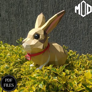 DIY Bunny Papercraft – Low Poly Rabbit Easter | 3D Paper Sculpture for ...