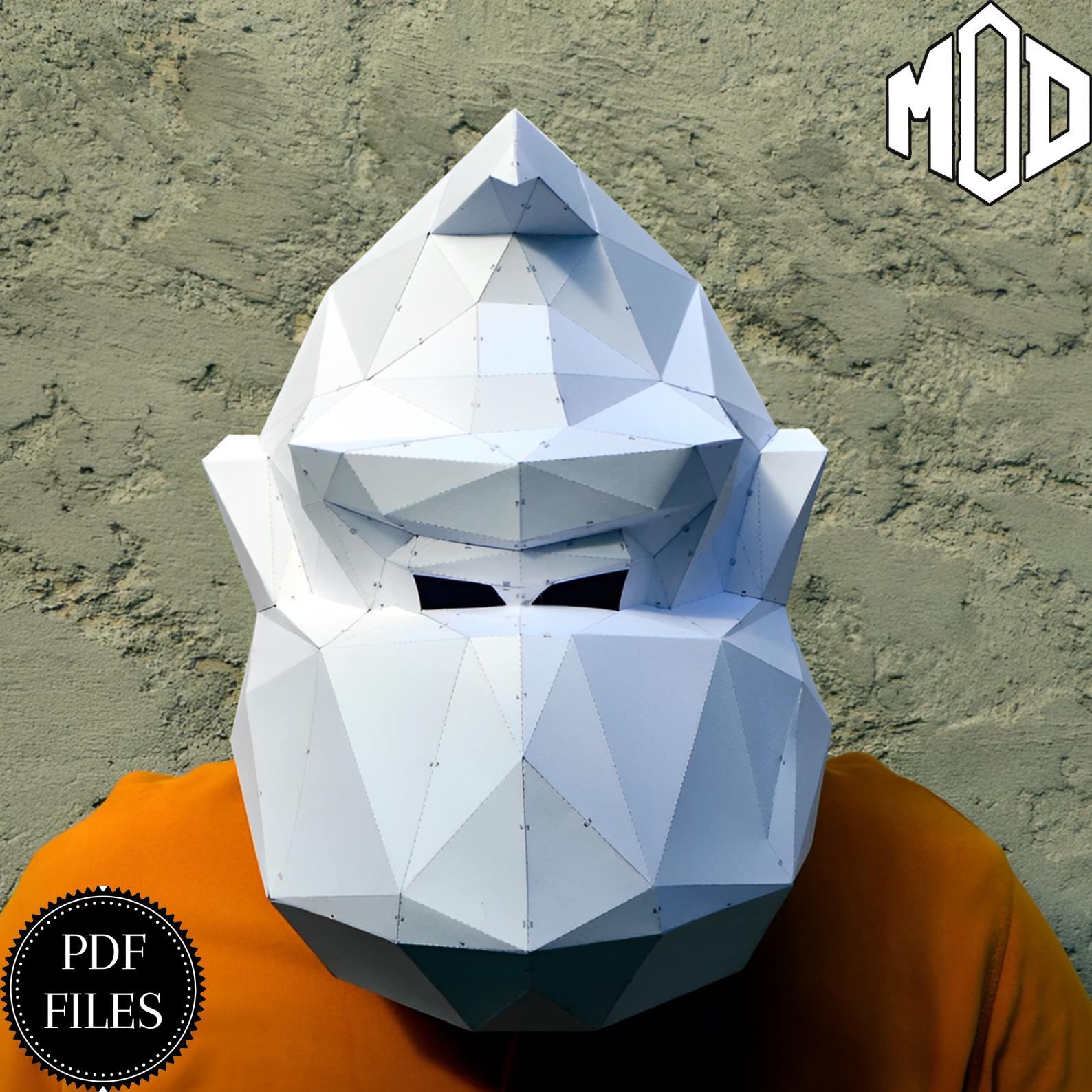 Monkey Mask Template - Paper Mask, Papercraft Mask, Masks, 3d Animal ...