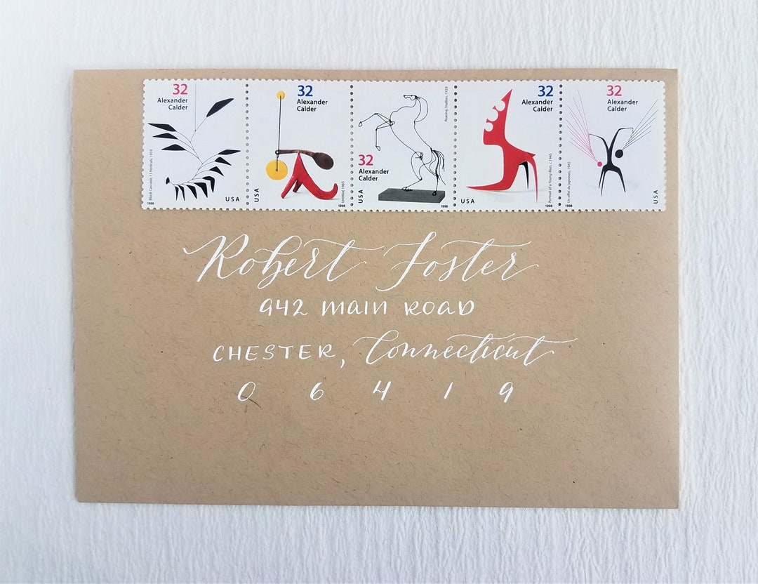10 US Postage Stamps .. Alexander Calder .. 32cent Stamps .. UNUSED ...