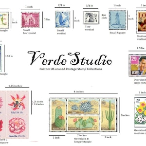 20 US Vintage Postage Stamps .. Shades of ORANGE .. Curated Collection ...